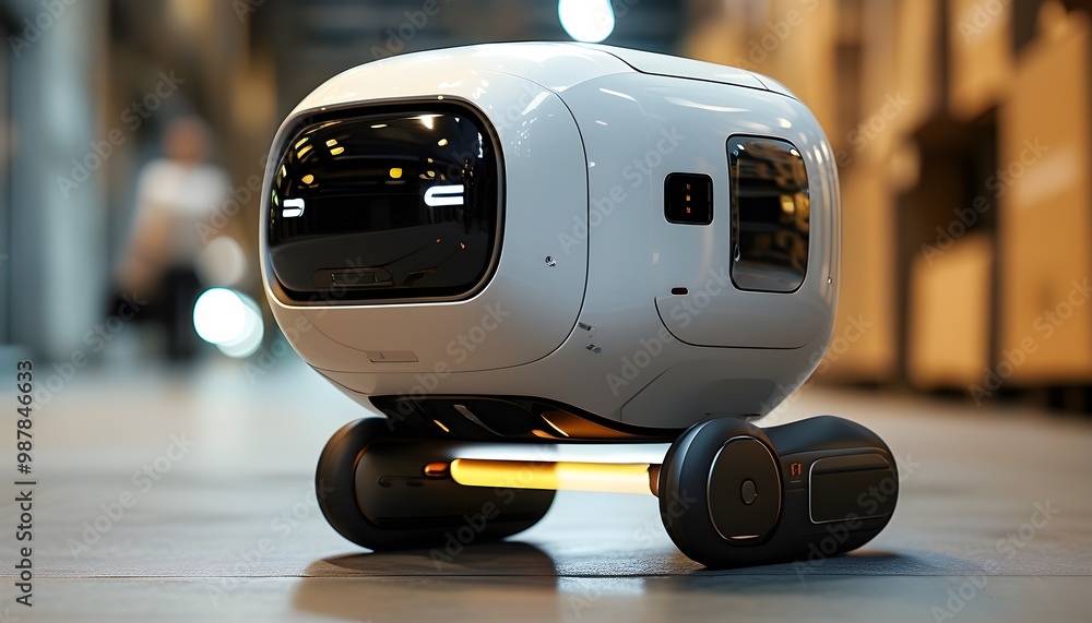 Compact delivery robot transforming last-mile logistics with efficient ...