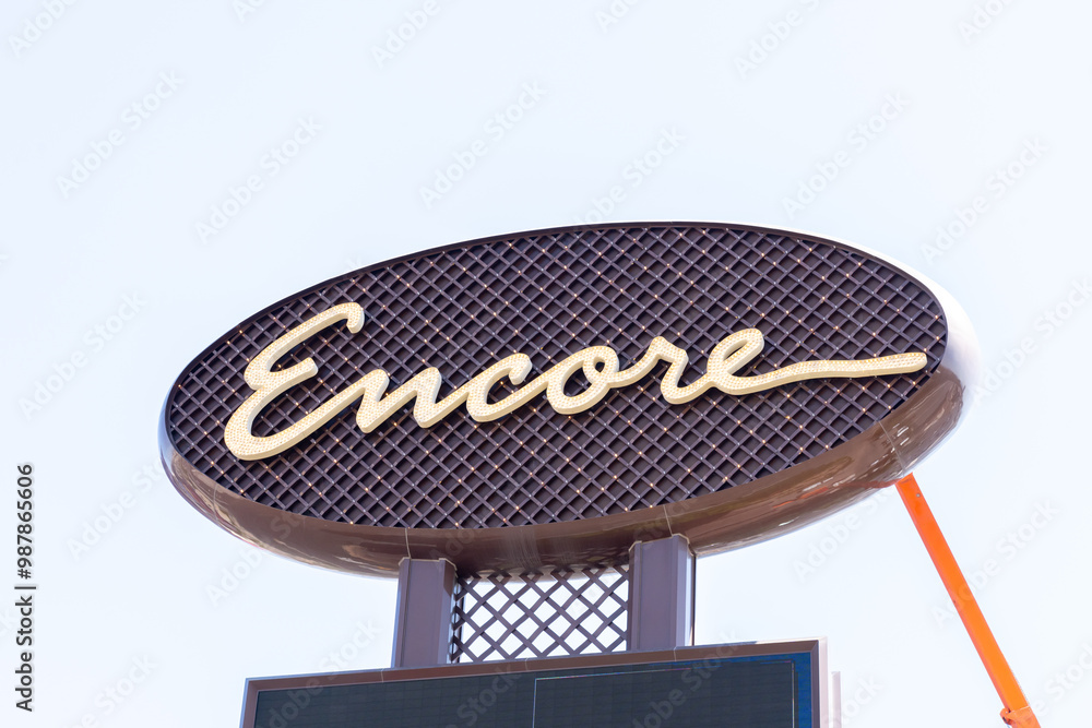 Las Vegas Strip, Paradise, Nevada, USA - June 2, 2023: Closeup of ...