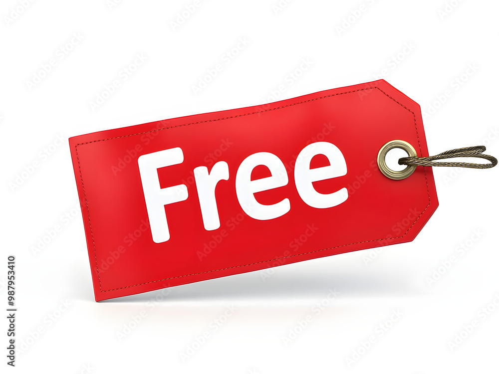 Free Price Tag Label. Free word and sign on a red price tag label on ...