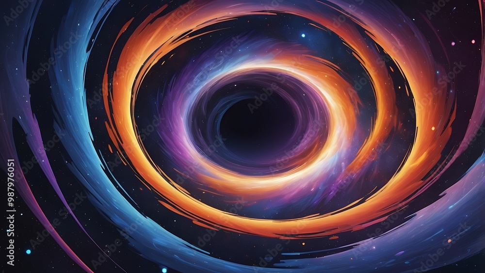 Digital artwork featuring a mesmerizing spiral vortex, The layout is a ...