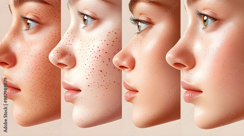 Visual guide to blackhead treatment steps, featuring skin ...