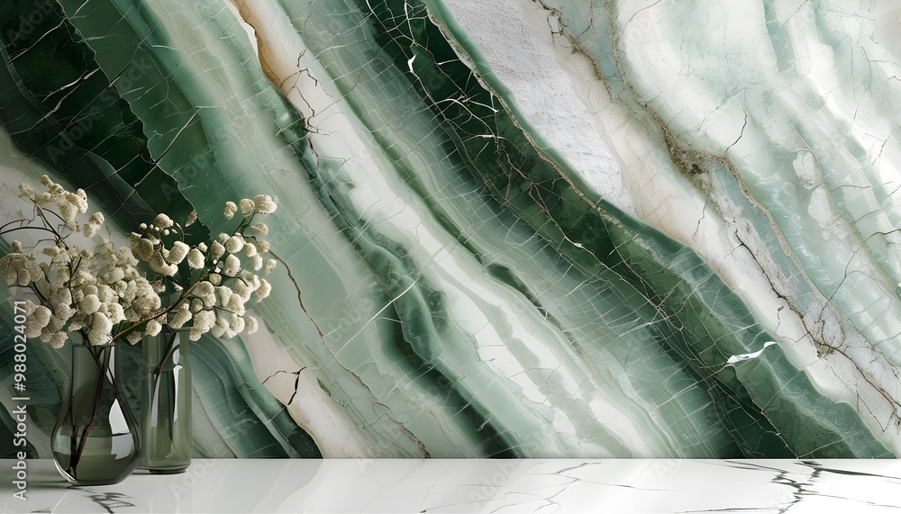Elegant vintage green marble texture for refined website design Stock ...