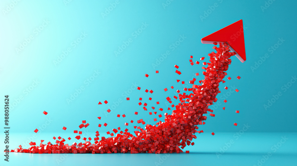 Business Chart, Bar Graph, With A Gradual Increase From Left To Right ...