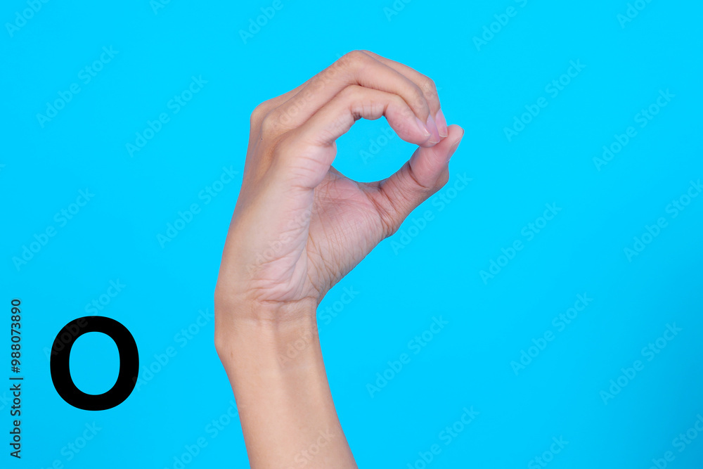 Finger Spelling the Alphabet in American Sign Language (ASL). The ...