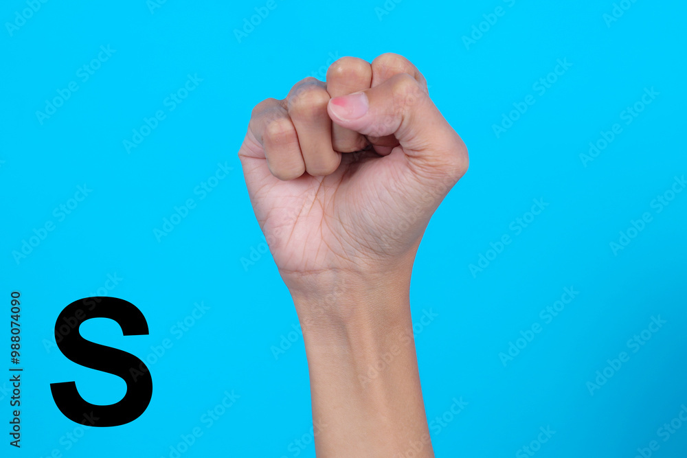 Finger Spelling the Alphabet in American Sign Language (ASL). The ...