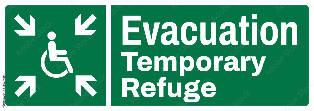 ISO emergency and first aid safety signs text variation landscape ...