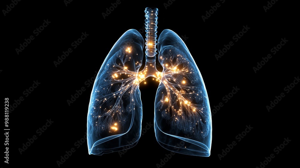 Luminous Lungs: A Glimpse into the Breath of Life, an X-ray image ...