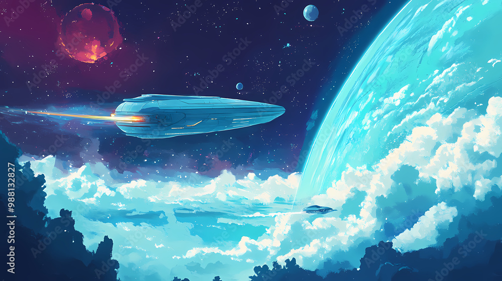 Time travel futurism galactic exploration space colonization cosmos ...