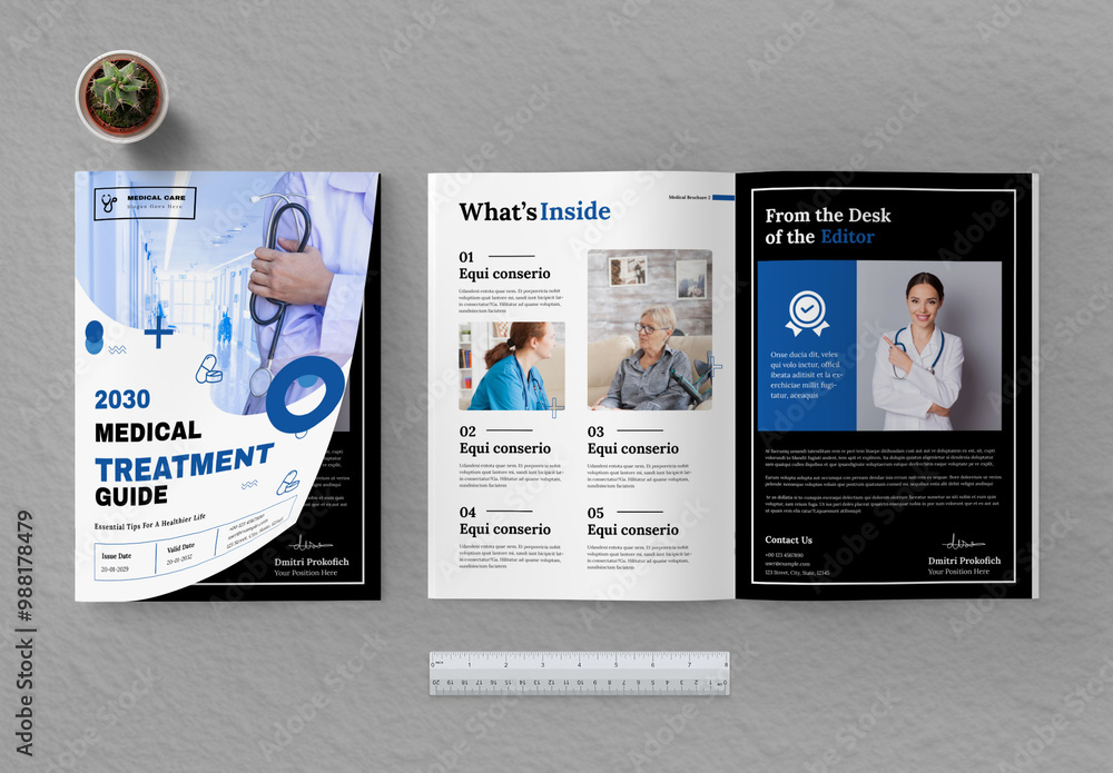 Modern Healthcare Brochure Layout Stock Template | Adobe Stock