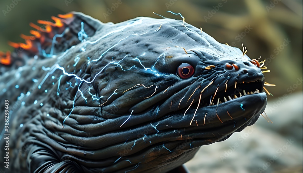 Intriguing Close-Up of Electric Eel Skin Showcasing Bioelectricity ...