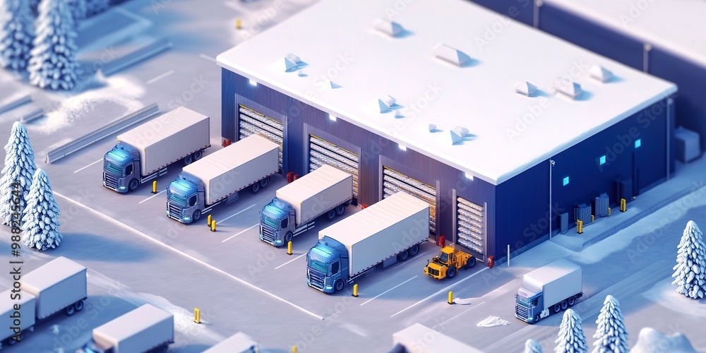 Efficient Cold Storage: A Symphony in Supply Chain Logistics. Concept ...