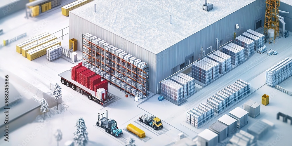 Efficient Cold Storage: A Symphony in Supply Chain Logistics. Concept ...