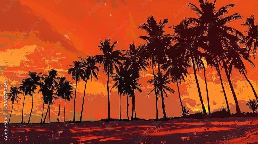 Imagine an iconic scene reminiscent of Scarface, where the vibrant ...
