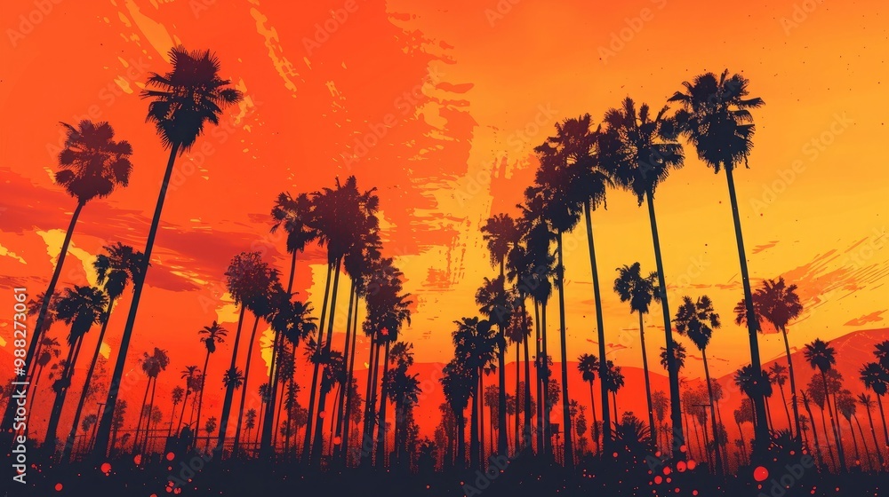 Imagine an iconic scene reminiscent of Scarface, where the vibrant ...