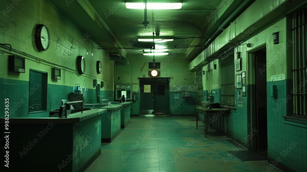 Booking Area: A dedicated space for processing arrests, including ...