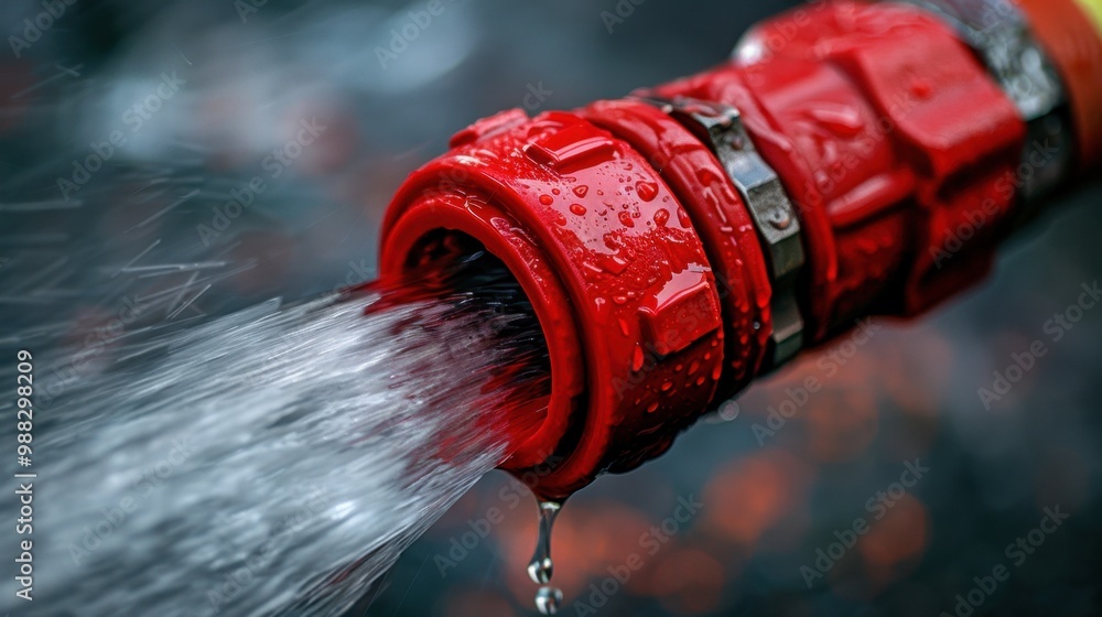 Fire Hose Nozzle: A key firefighting tool, this adjustable nozzle on a ...