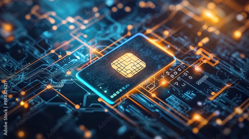 secure payment with a credit card and encryption symbols. Stock Photo ...