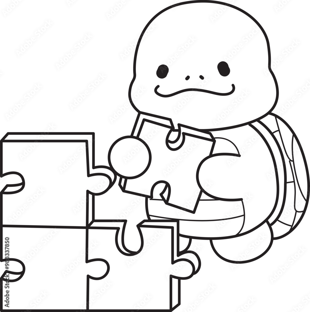 Free printable cute turtle for kindergarten. Preschool outline ...