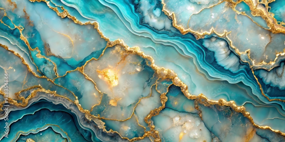 Soft blue and gray marble textures provide a subtle backdrop for ...