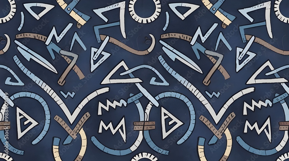 Ancient symbols and sigils intertwine, forming a mysterious and ...