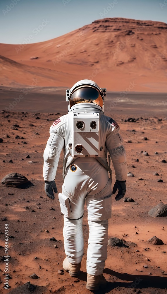 aring back planet astronaut rover surface base colonization red walking ...
