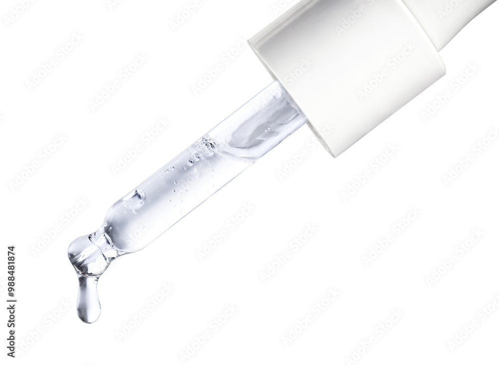 Cosmetic pipette with oil, serum, gel or other cosmetic product with ...