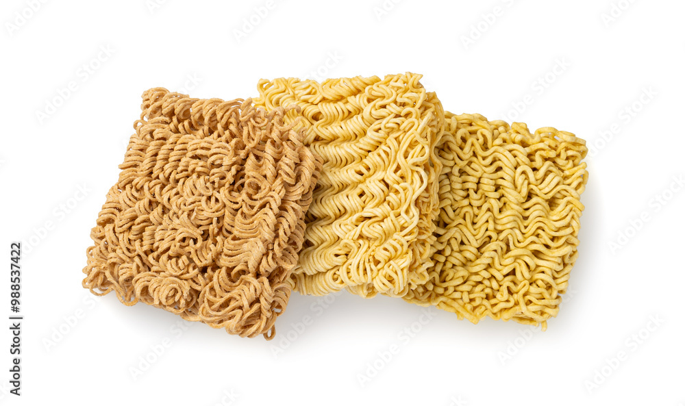Raw Instant Rye Noodles Isolated, Dry Ramen Noodle, Uncooked Korea ...