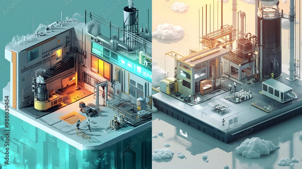 Isometric Drawing vs. True 3D: A side-by-side comparison of an ...