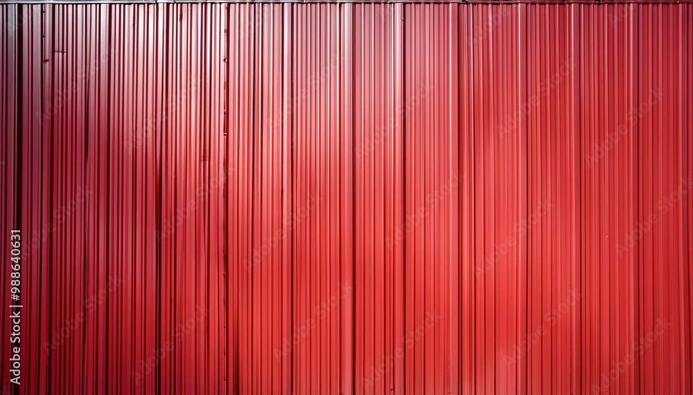 Red corrugated sheet metal. Roof texture background. Steel wall pattern ...