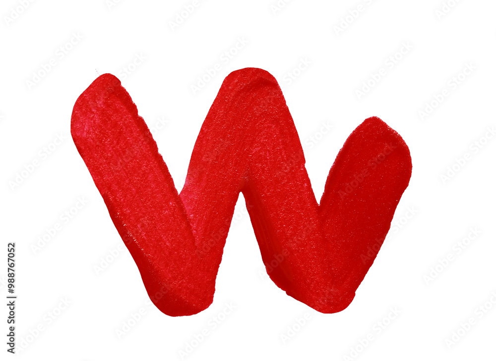 Features a simple yet striking red letter W shape with transparent ...