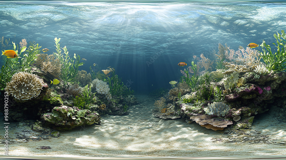 Underwater world 8K v6 360 degree, equirectangular projection ...