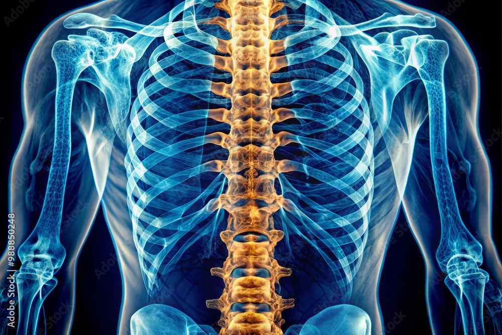 Clear and detailed sagittal non-contrast scan of the spine ...