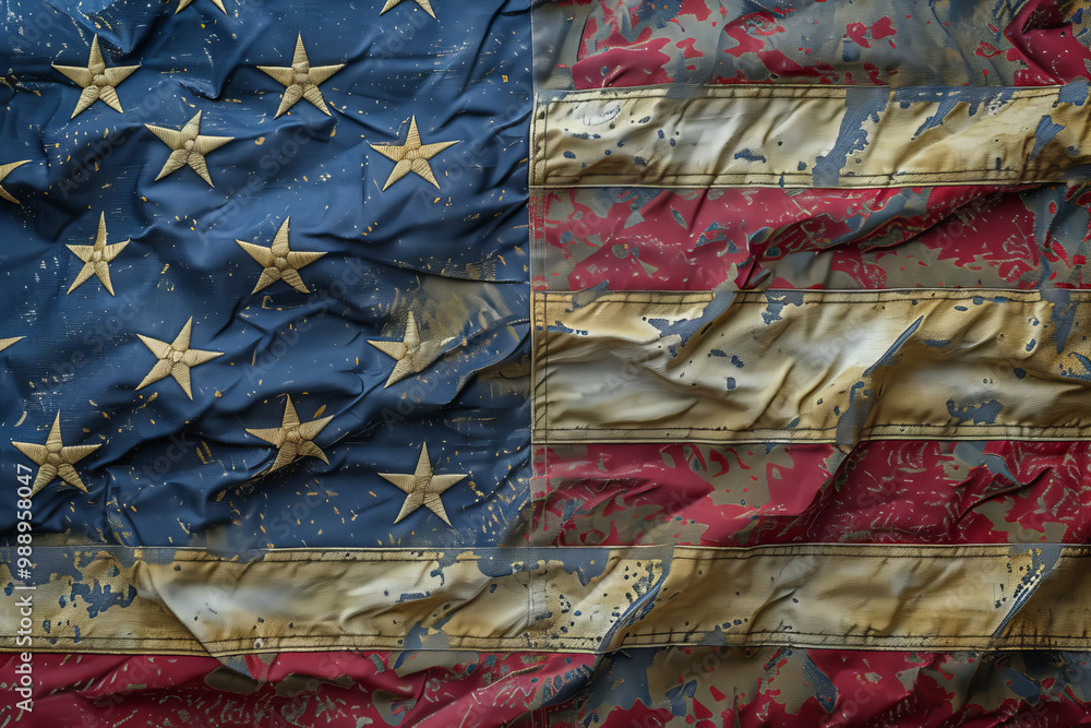 Illustration depicting the USA presidential election, featuring ...