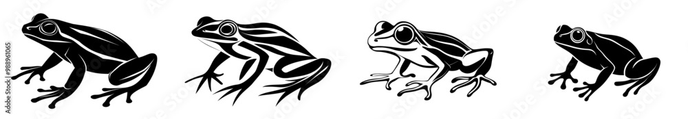 Wetland and Pond Ecosystem Illustrations Using a Green Frog Stock ...