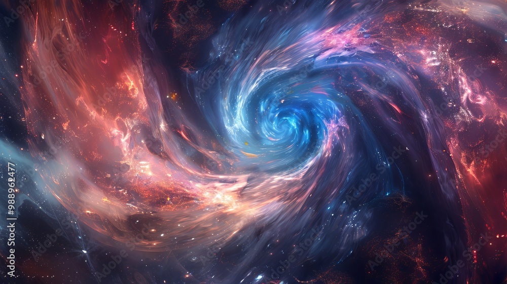 Cosmic singularity causing dramatic time dilation, with surreal visual ...