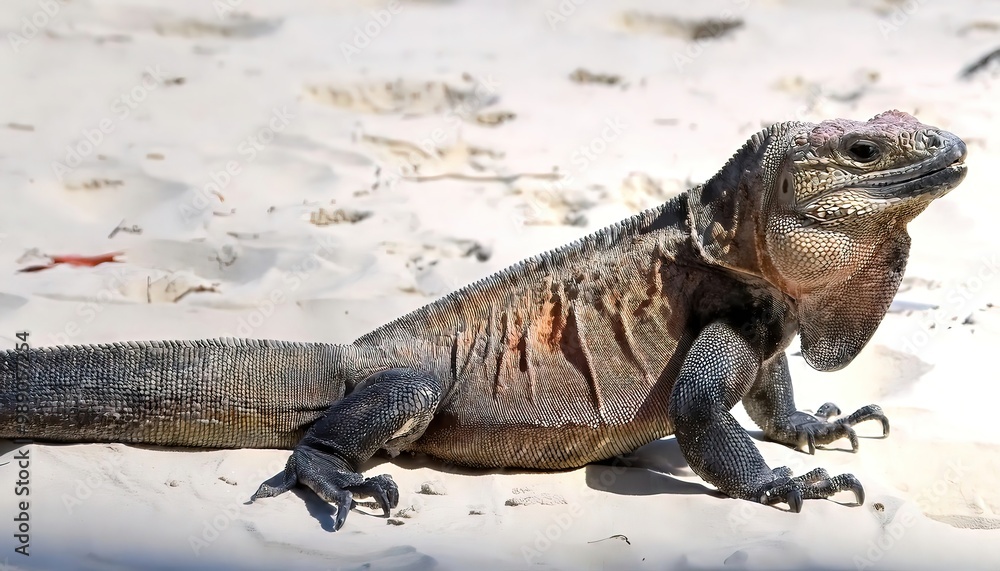 Cuban rock iguana - Cyclura nubila - also known as the Cuban ground ...