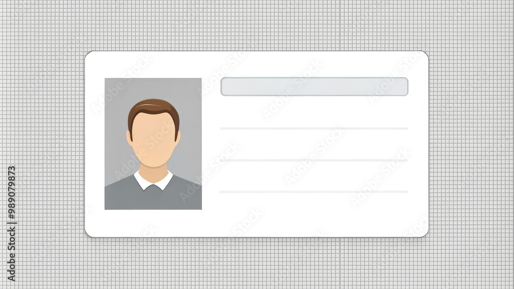 A blank identification card with customizable fields and layouts, ready ...