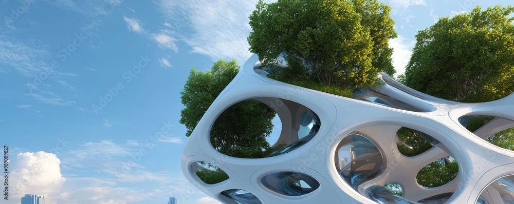 Symbiotic Architecture, Picture a futuristic city structure where ...