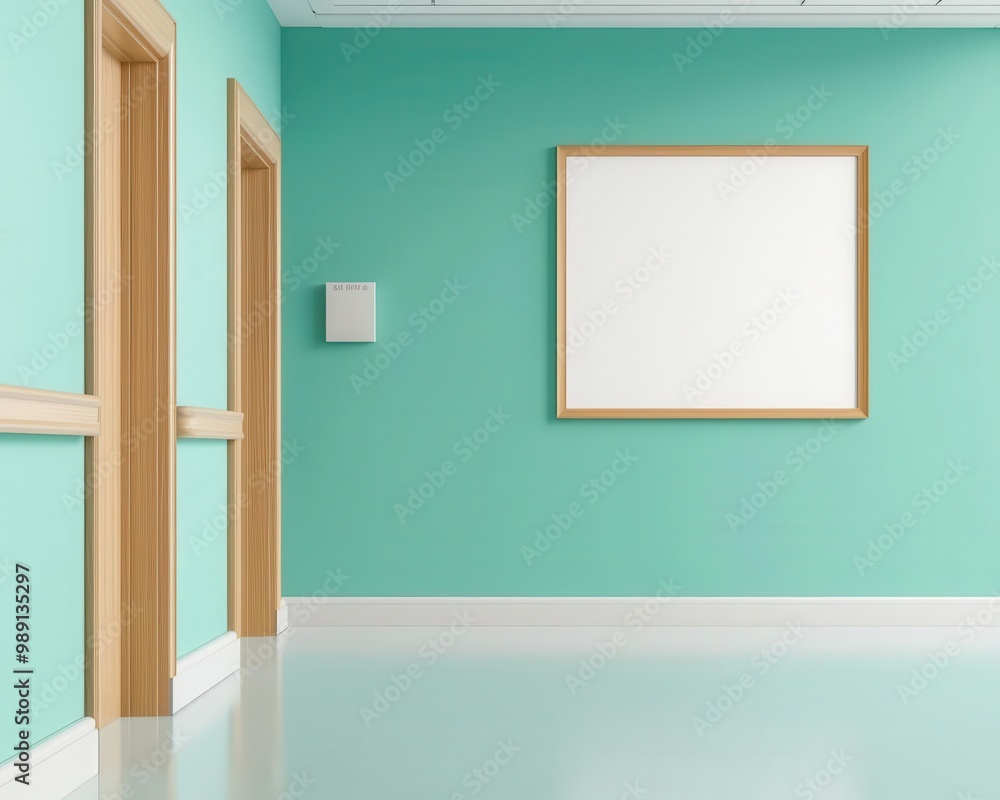 Hospital waiting area with interactive wall displays for hospital ...