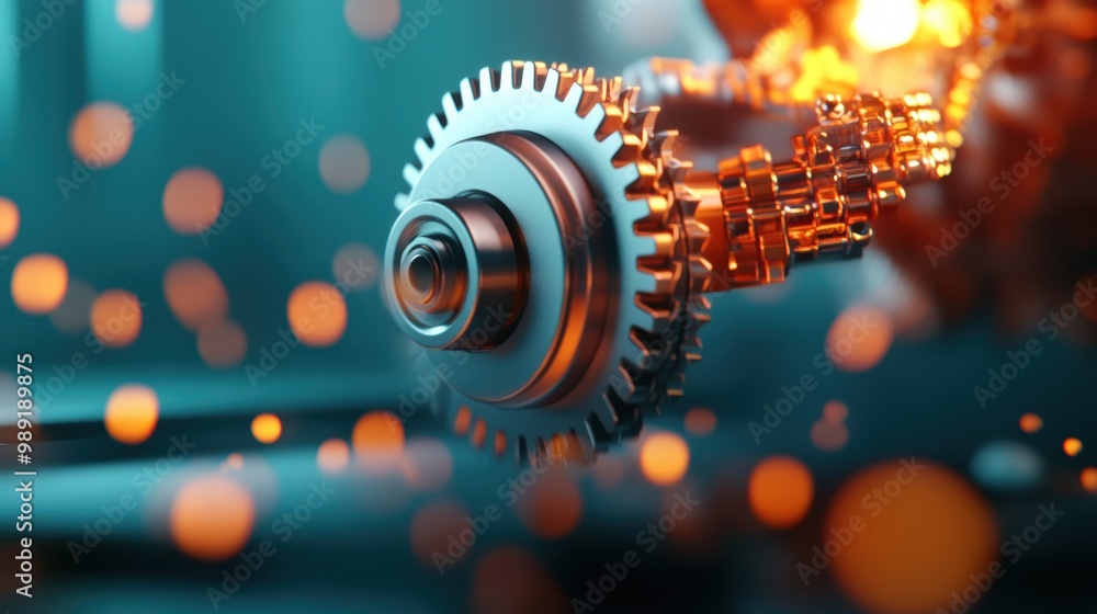 An image of a car engine with moving parts, showcasing the rotation of ...