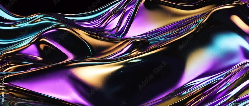Liquid dark motion organic background. Ink spill. Glitter fluid wave ...