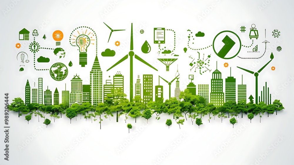 Green energy card highlighting advancements in clean energy innovation ...