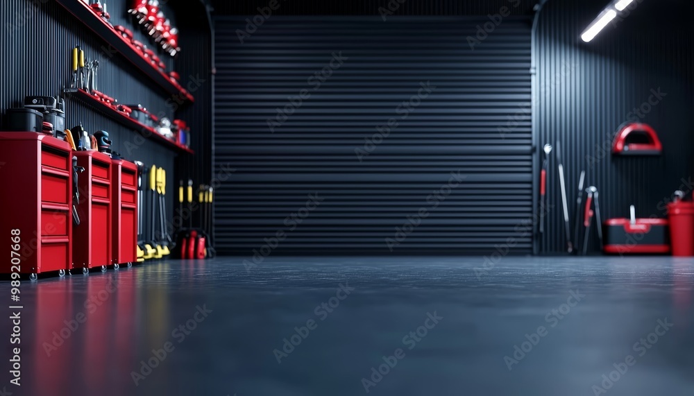 Craft A Stylish Garage With Ample Storage Space For Tools Stock