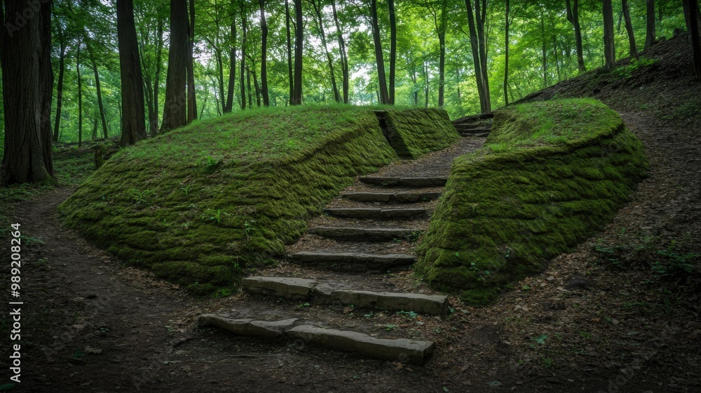 Ancient burial mounds at Effigy Mounds National Monument captured in ...