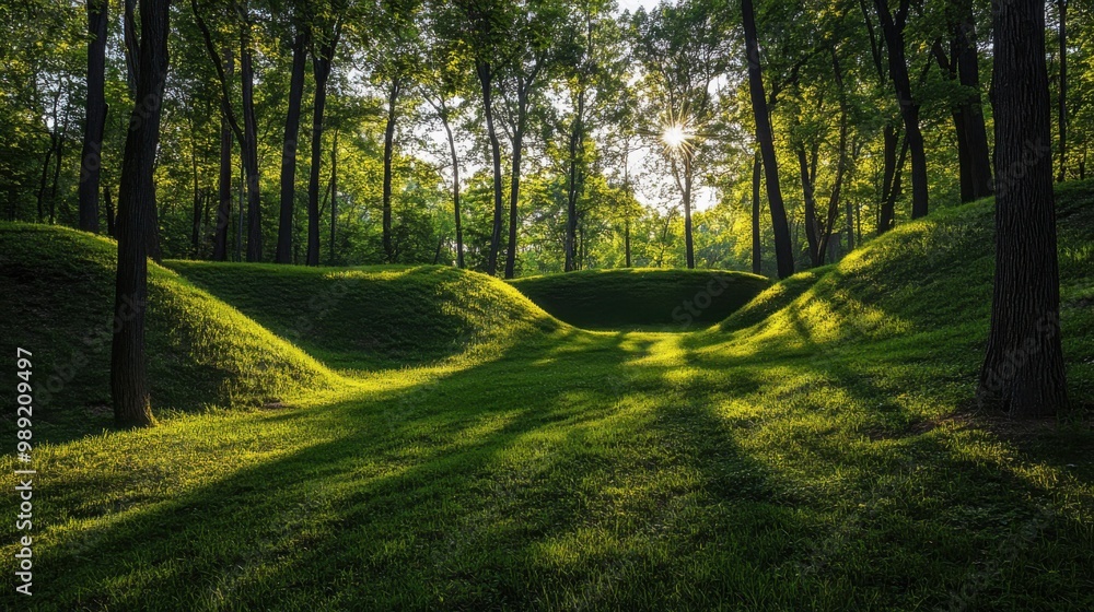 Ancient burial mounds at Effigy Mounds National Monument captured in ...