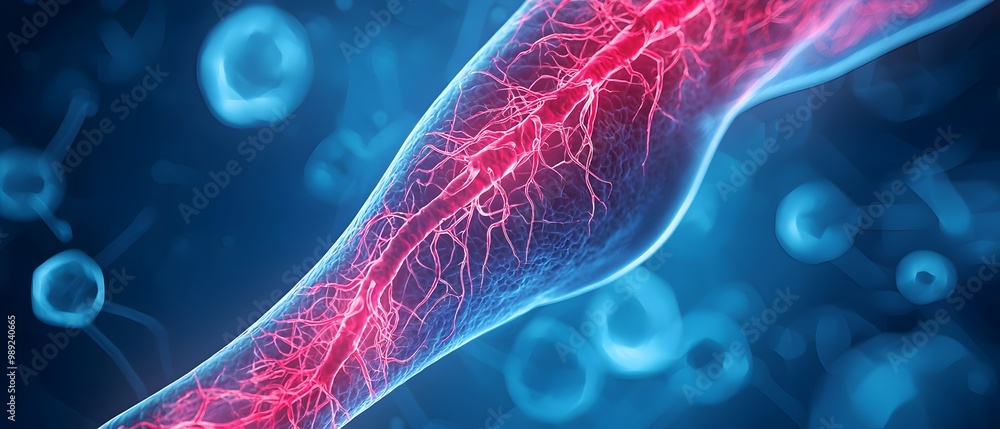 Detailed medical showcasing the anatomy and pathology of deep vein ...