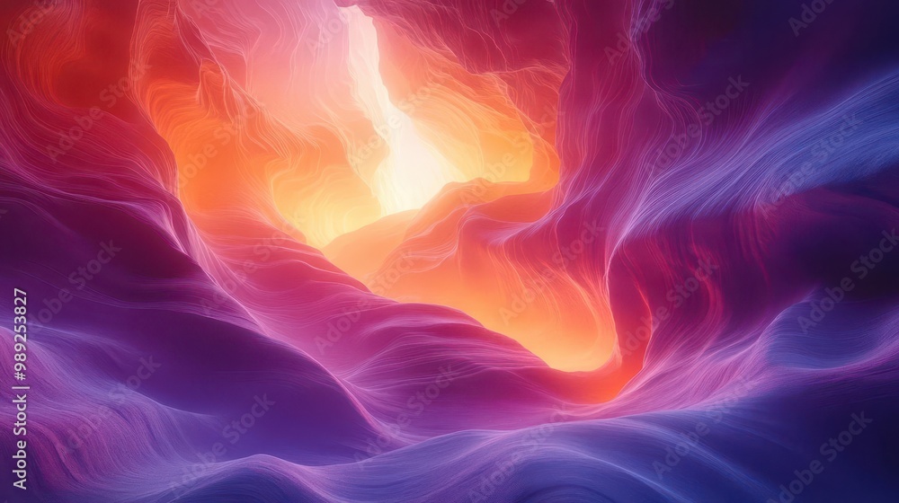 surreal antelope canyon landscape smooth undulating rock formations ...