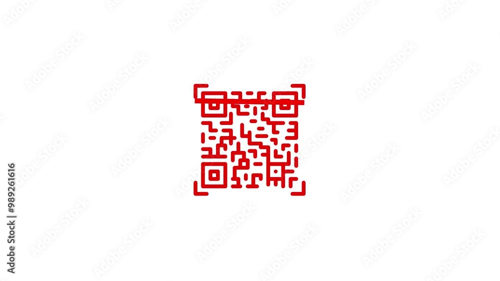 Sequence QR Code Scan Symbol Animation Isolated Scanning QR Code icon ...