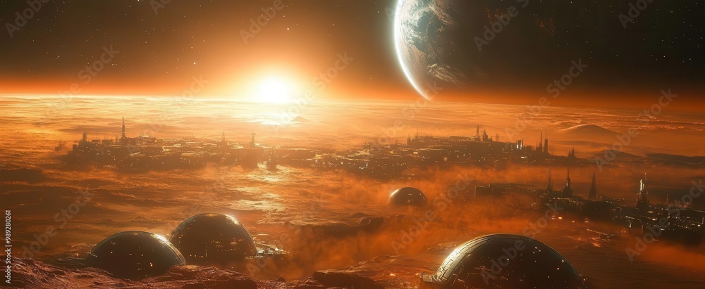 terraforming project on mars massive biodomes atmosphere generators ...