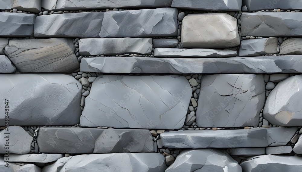 Seamless grey stone wall texture with natural surface patterns and ...